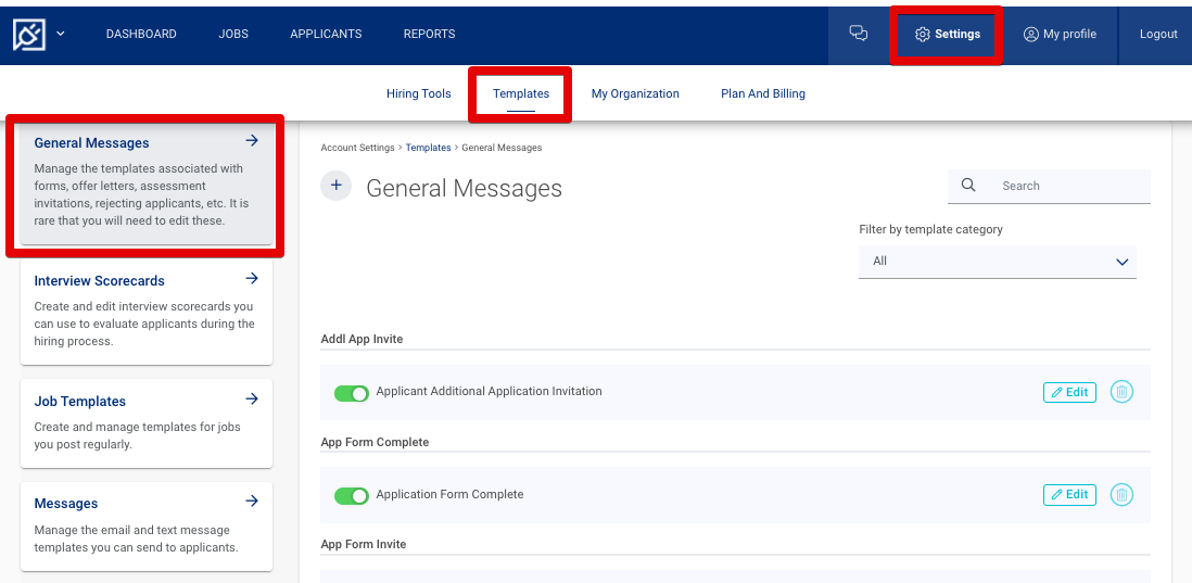 Using application forms