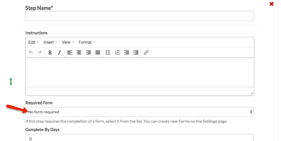 Editing an Onboarding checklist