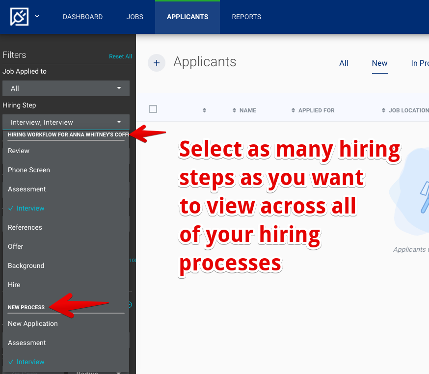 Managing your applicants