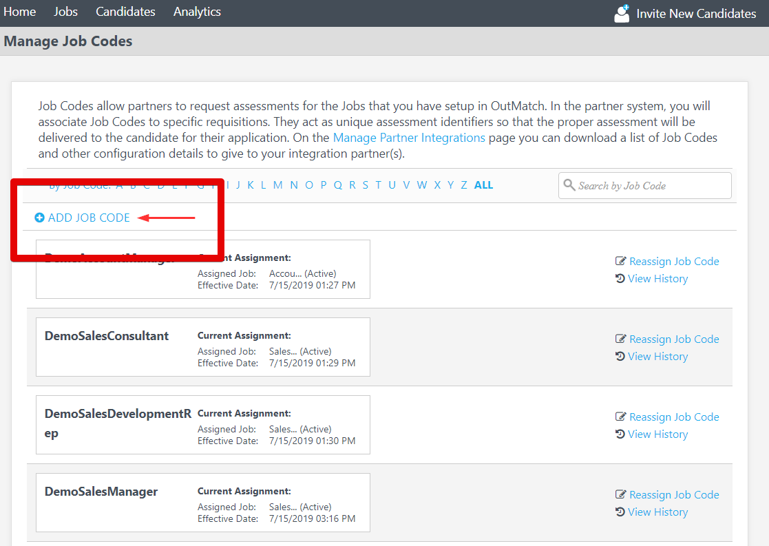 Using the OutMatch assessment with CareerPlug