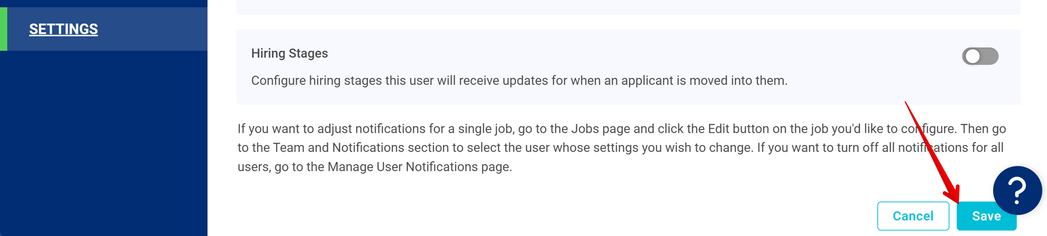 Managing notification settings