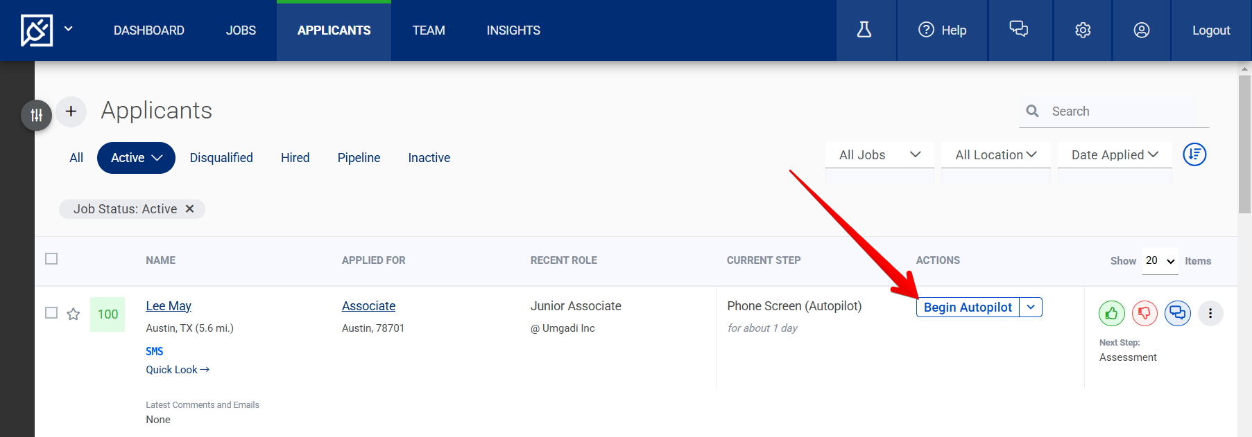 Scheduling interviews using Autopilot