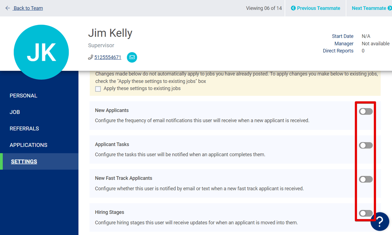 How to turn off email notifications