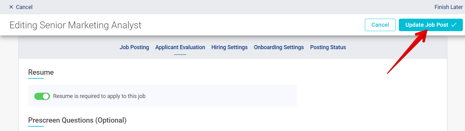 Using prescreen questions
