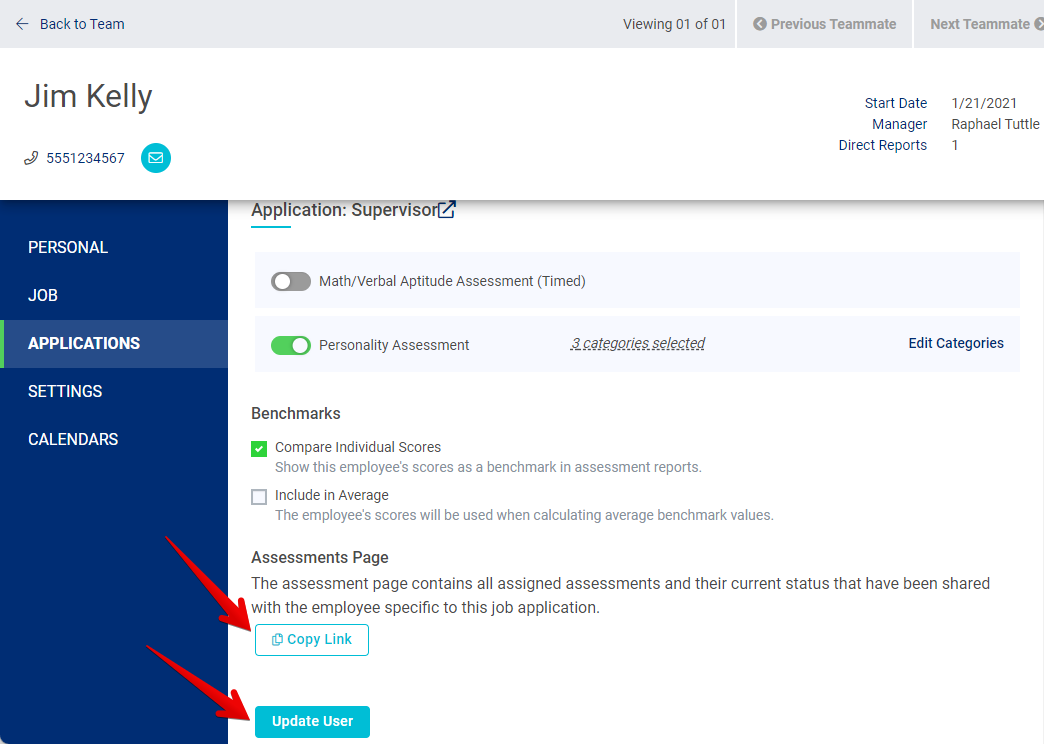 Setting benchmarks for assessments